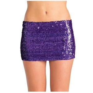 BW-1677PU | Skirts | Purple Sequin Low Rise Mini Skirt | Poshmark
